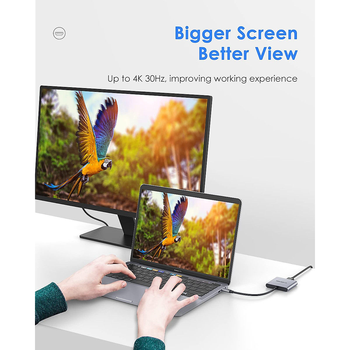 LENTION 3-in-1 USB C Hub with 100W Power Delivery, USB 3.0 & 4K HDMI for 2023-2016 MacBook Pro, New Mac Air/Surface/Chrome/Steam Deck, More, Stable Driver Adapter (CB-C14, Space Gray)