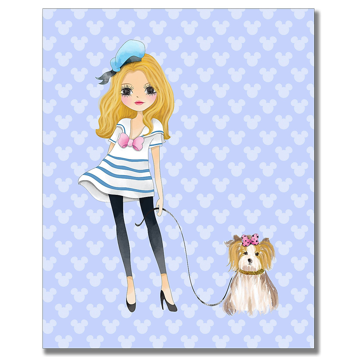 Disney Girls Art Prints - Girl'S Room Wall Decor Photos - Set Of 4 (8 Inches X 10 Inches)