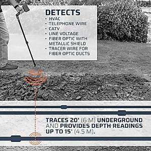 TEMPO Communications BLL-200 Buried Line Locator | Accurate Utility Tracing and Depth Measurement | Professional Grade (2023 Model)