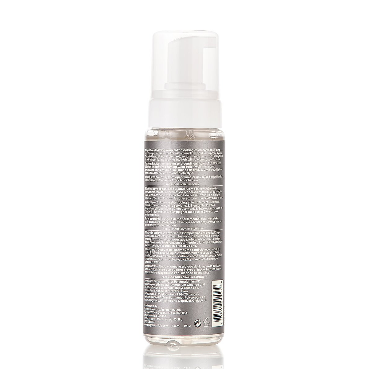 Design Essentials Compositions Foaming Wrap Lotion for Relaxed & Natural Hair, 7.5 Ounce