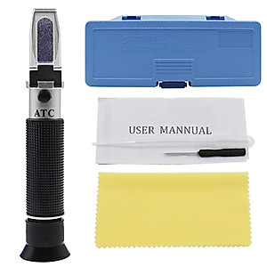 LOXGO Handheld Salinity Refractometer For Aquarium 0 To Salinometer Portable SeaWater Concentration Tester Meter ATC Handheld Salinity Refractometer