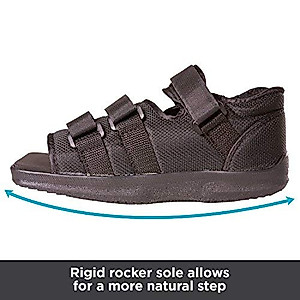 BraceAbility Post-op Shoe for Broken Foot or Toe | Medical / Surgical Walking Shoe Cast Boot, Stress Fracture Brace & Orthopedic Sandal with Hard Sole (LARGE - FEMALE)