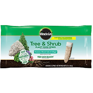 Osmocote Smart-Release Plant Food Plus Outdoor & Indoor, 8 lb. and Miracle-GRO Tree & Shrub Plant Food Spikes, 12 Spikes/Pack