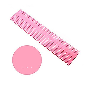 NewFerU Drawer Organizer Grid Dividers X 40, Adjustable Plastic Diy Partition Separators, Storage Box Tidy Inserts for Underwear Sock Bra Tie Scarf Tshirt Ornament Makeup Kitchen Cutlery (Pink)