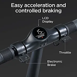 Schwinn Tone 3 Mens and Womens Electric Scooter, Fits Youth/Adult Riders Ages 13+, Max Rider Weight 175lbs, Max Speed of 15MPH, Lightweight, Folding, Locking Aluminum Frame, Black