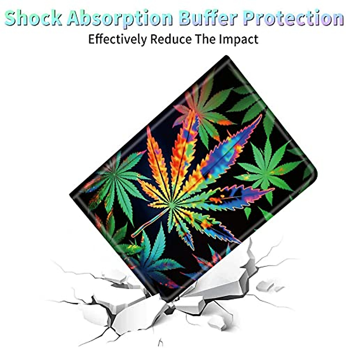 Rossy Case for Samsung Galaxy Tab A8 Case 10.5 inch 2022 Slim Lightweight PU Leather Adjustable Smart Stand Cover with Auto Wake/Sleep for Samsung Tab A8 2022 (SM-X200/X205/X207),Marijuana Leaf Weed