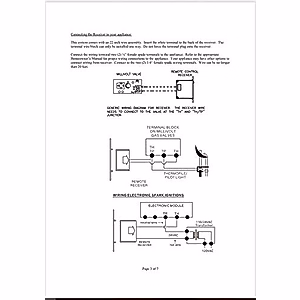 Amazing Deals and Donations Gas Fireplace Remote Control On/Off with Thermostat Remote and Receiver Kit for Millivolt Gas Valves Only
