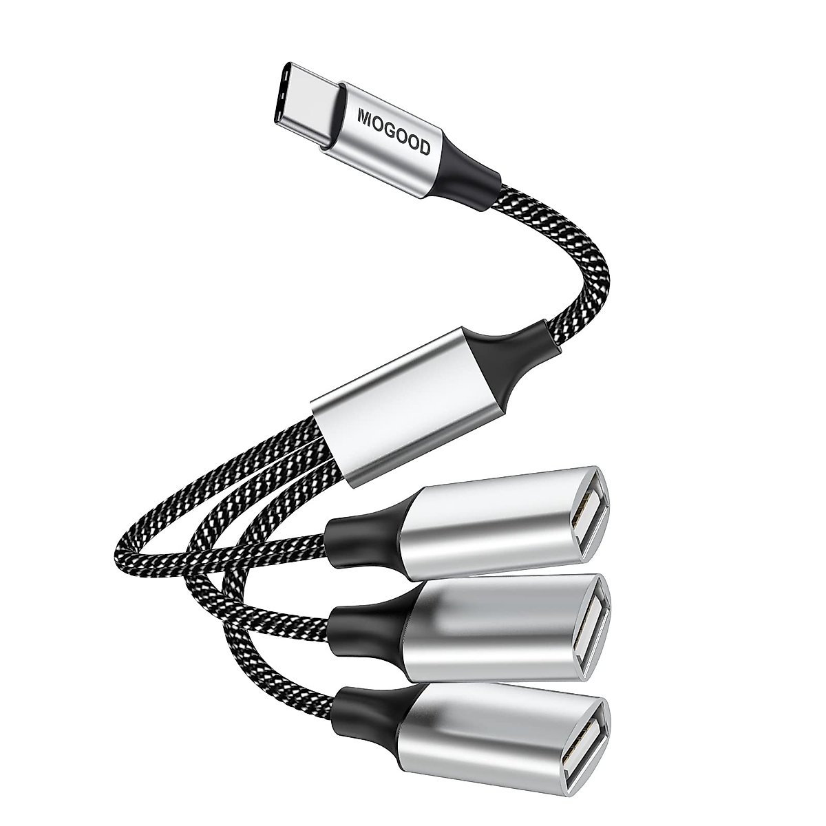 USB C Male to Three USB Female Cable,USB c Splitter to USB USB c Splitter Audio and Charging Type C to 3 Type A 2.0 Port Splitter Multi Hub for MacBook,iPad Pro Air,Microsoft Surface Go,PC,Laptop