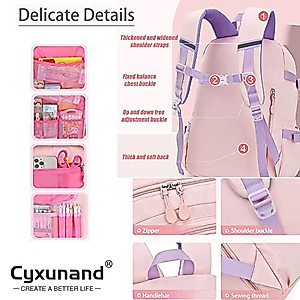 Cute Bunny Backpack Plus,180°Open School Bookbag Backpacks for Girls Boys Teen,Kawaii Large Capacity Travel Bags Laptop