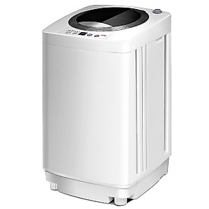 RELAX4LIFE Full-Automatic Portable Washing Machine 8 lbs Capacity with 5 Programs & 3 Water Levels, Drain Hose and Adjustable Feet, Portable Laundry Compact Washer for Dorm, Apartment and RV's Camping
