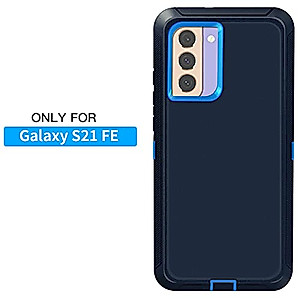AICase Case for Samsung Galaxy S21 FE, Drop Protection Full Body Rugged Heavy Duty Case, Shockproof/Drop/Dust Proof Military Grade Protective Durable Phone Cover for Galaxy S21 FE 5G Navy Blue