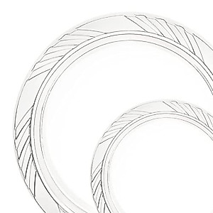 BESTYTY 40-Pack Clear Plastic Plates - 6-Inch Microwave Safe Plastic Plate - Disposable Clear Plates for Party, Wedding Dessert Plates, Catering Disposable Plates, Food Service Supplies