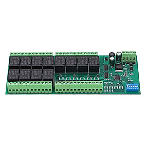Electrical Relay Module, 12 Optically Isolated Input 12 Channel 64 Devices Parallel Relay Board for Circuit (24V)