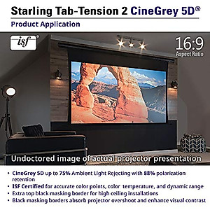 Elite Screens Starling Tab-Tension 2 CineGrey 5D, 135" 16:9, 8K 4K Ultra HD Ready Ceiling and Ambient Light Rejecting Electric Projector Screen, CineGrey 5D Projection Material, STT135UHD5-E6