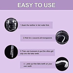 Denture Teeth Temporary Fake TeethSnap On Veneers, Snap in Teeth for Men and Women,Cover The Imperfect Teeth,No Pain No Shot No Drilling,Fix Confident Smile(2 Pcs)