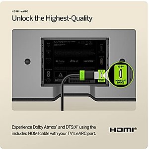 VIZIO M-Series All-in-One 2.1 Immersive Sound Bar with 6 High-Performance Speakers, Dolby Atmos, DTS:X, Built in Subwoofers and Alexa Compatibility, M213ad-K8, 2023 Model