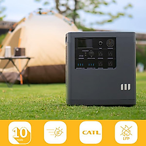 Mango Power E Home Backup & Portable Power Station, 3.5kWh Capacity & 3kW AC Output, CATL LFP Battery with 10-year Warranty, Fast Charging in 1.5 Hours, For Emergency/RV/Off-Grid, 30% IRS Tax Credit