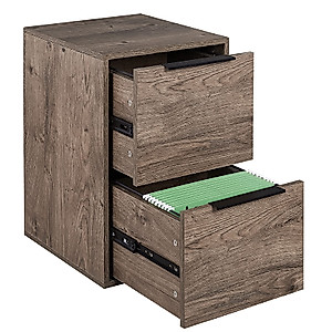 GREATMEET 2 Drawer Wooden File Cabinet,