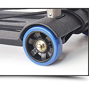 BAUBUY Small Hand Truck for Elderly Lightweight Foldable Shopping Cart with Wheels Portable Aluminum Alloy Trolley Luggage Cart