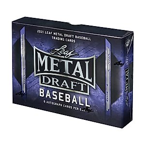 Leaf 2021 Metal Draft Baseball Hobby Box (6 Autographed Cards)