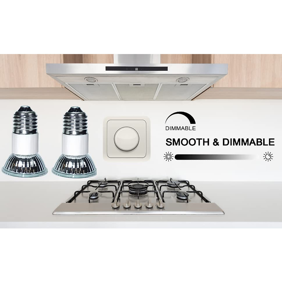 Pack of 2, E27 European Base 50W Kitchen Hoods GE WB08X10028 Appliance Bulbs