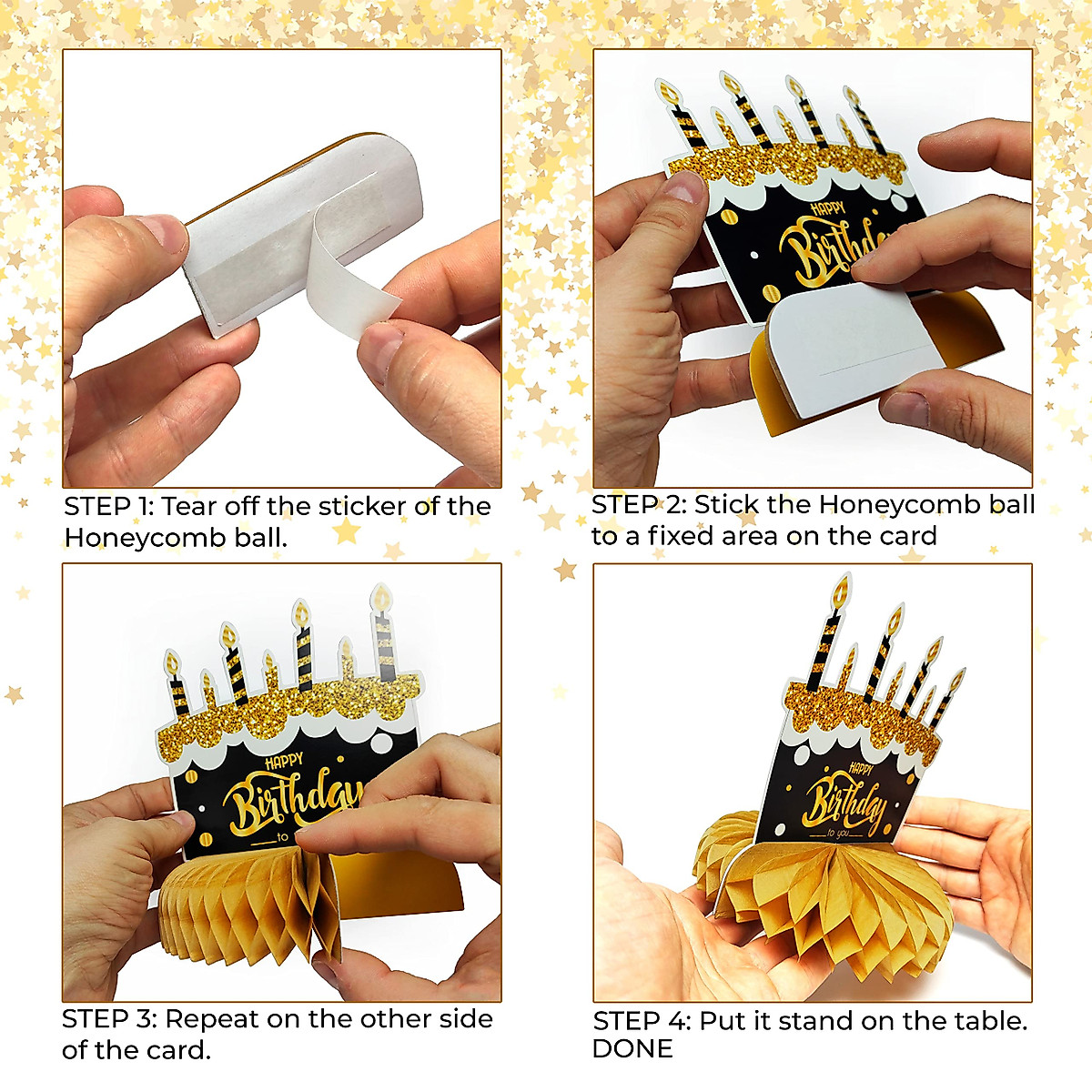 30th Birthday Honeycomb Centerpiece Decoration for Boys Girls Table Sign Decoration for Party Favors [9 Pieces]