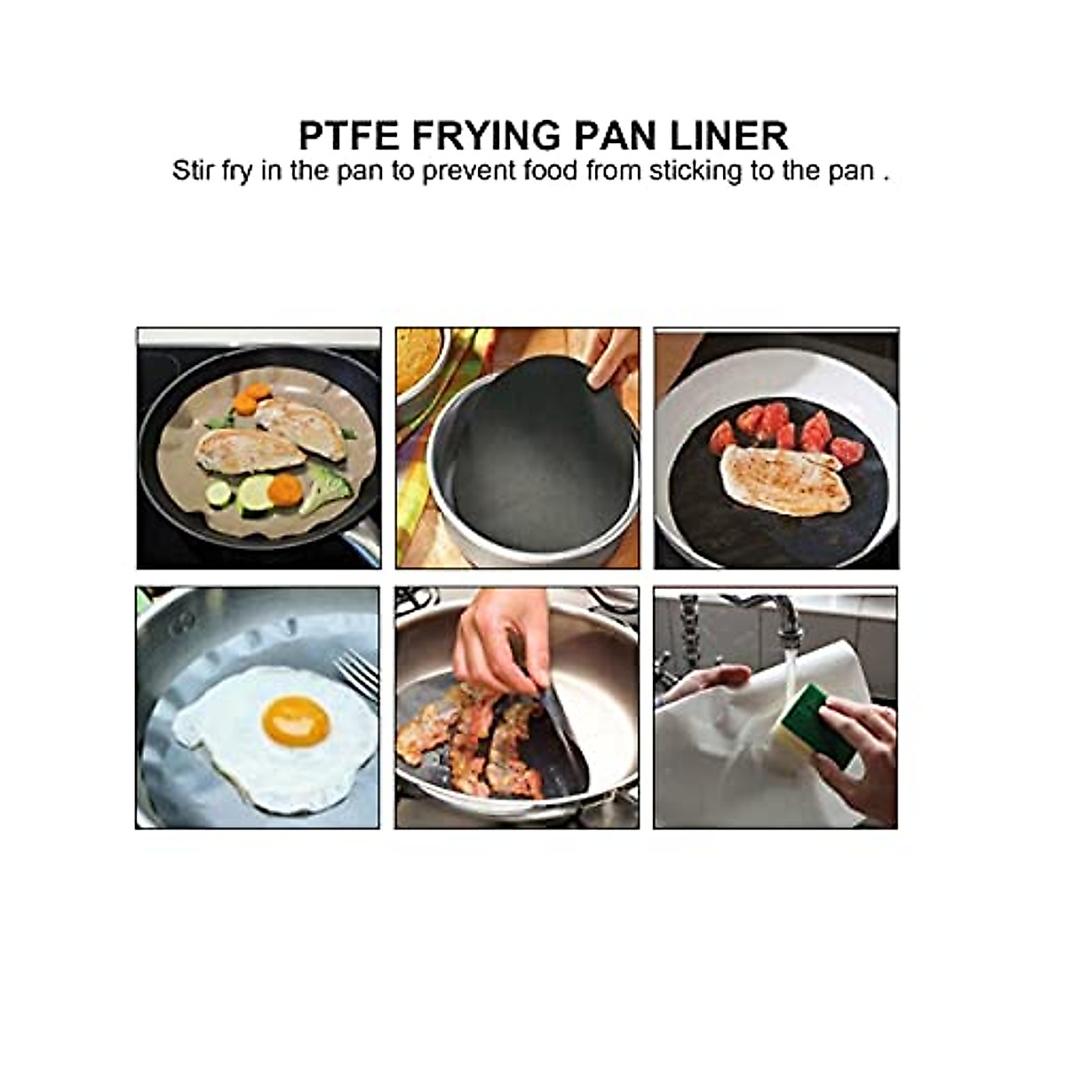 Cabilock Microwave Airfryer 6pcs Air Fryer Oven Liners Non- Stick Air Fryer Oven Mat Toaster Oven Microwave Bottom Mat Pizza Baking Pads for Air Fryers Steaming Cooking Silicone Air Fryer