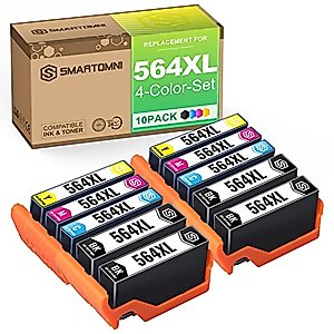 S SMARTOMNI Compatible 564 564XL Ink Cartridge Replacement for HP 564XL 564 XL for HP DeskJet 3520 Officejet 4610 4620 Photosmart 5520 7525 6515 6510 C311a B111a B8500 C6383 (Photo Black not included)