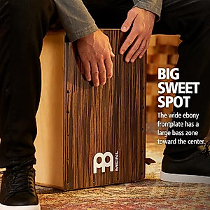 Meinl Percussion Ebony Bass Cajon with Snare Pedal (JBC6EY)