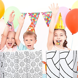 30 Pieces Volleyball Gift Bags Volleyball Treat Bags Volleyball Goodie Candy Paper Bags for Sports Party Supplies Volleyball Theme Birthday Party Favors Decorations, 2 Styles