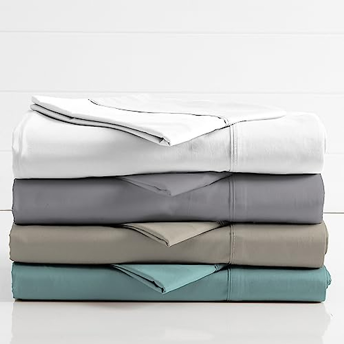 SUPREME ELEGANCE Hotel Luxury Cotton Blend Beige Sheet Set Queen Size, 1200 Thread Count Ultra Soft Sateen Sheet Set, Moisture Wicking & Wrinkle Resistant, Easy Care Fall Bedding Set