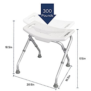 Drive Medical Handicap Bathroom Bench, White (12486 )
