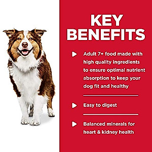 Hill's Science Diet Adult 7+, Senior Adult 7+ Premium Nutrition, Wet Dog Food, Beef & Barley Loaf, 13 oz Can, Case of 12