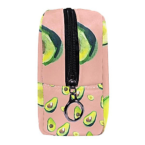 TBOUOBT Cosmetic Travel Bags, Makeup Case, Makeup Bag for Toiletries, Avocado Watercolour Fruit