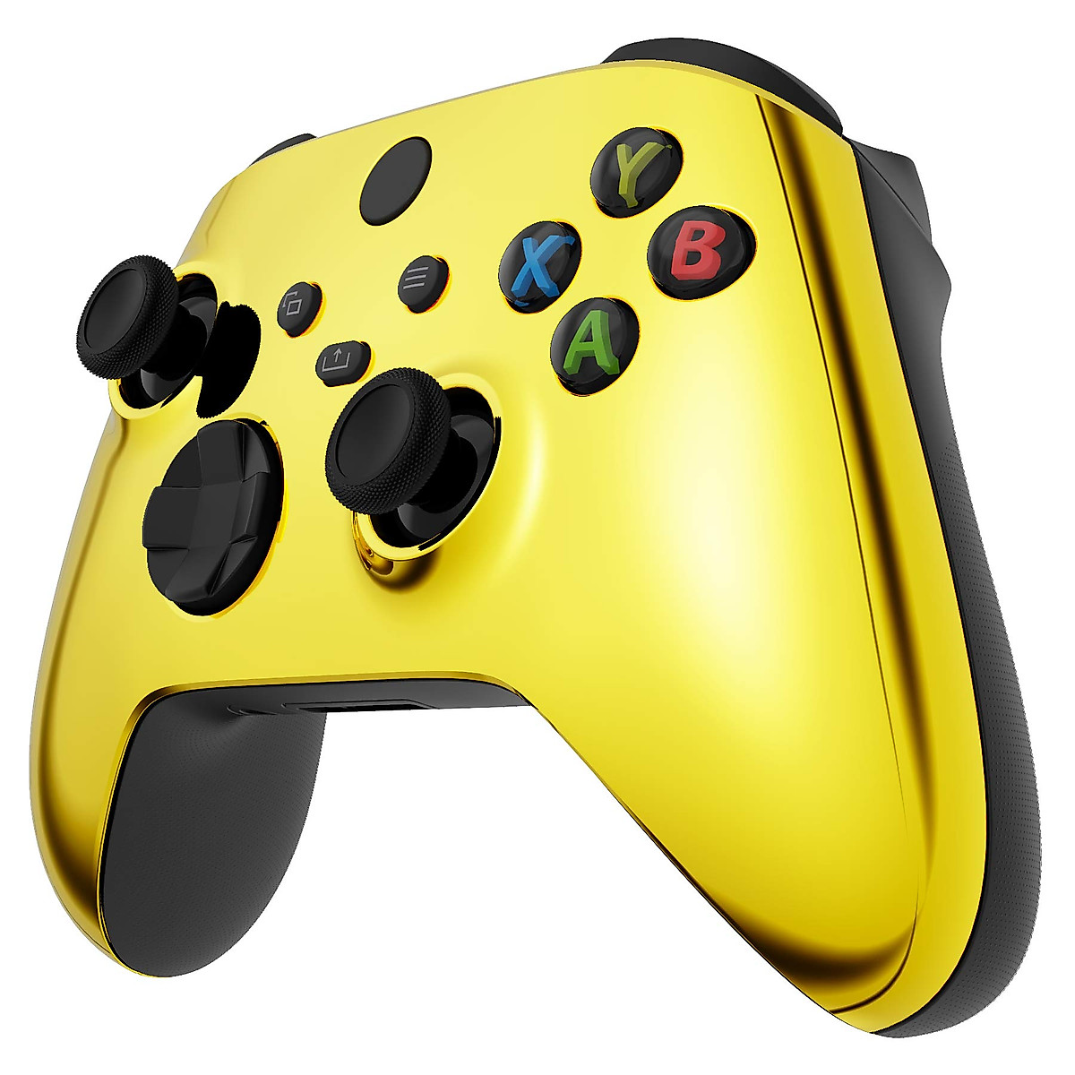 eXtremeRate Custom Shell for Xbox Core Wireless Controller - Revamp Your Gaming Gear - Chrome Gold Replacement Game Acessories Cover Faceplate for Xbox Series X & S Control [Controller NOT Included]