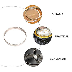 DOITOOL Stainless Steel Pizza Rings Muffin Rings Mousse Rings Metal Round Rings Metal Tart Pastry Rings Molds 7 inch Non Stick Pizza Cutter Rings Egg Pancake Rings for Cooking Baking
