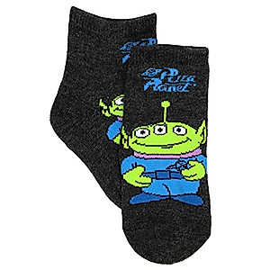 Disney Toy Story 4 Boys Girls Toddler 5 Pack Crew Sock Set (Shoe: 4-7 (Sock: 2-4), Grey/Multi)