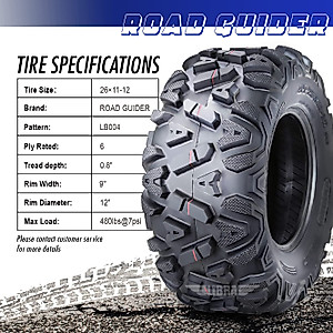 Road Guider Set 2 ATV/UTV Tires 26x11-12 26x11-12 6PR 10278