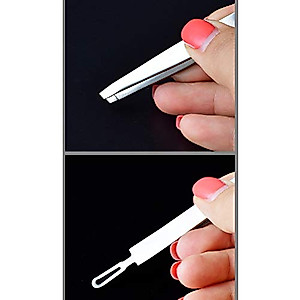 Healifty Slant Tweezers Stainless Steel Eyebrow Tweezers Multi-Functional Slant Tip Tweezer for Women Men 1pcs(Silver)