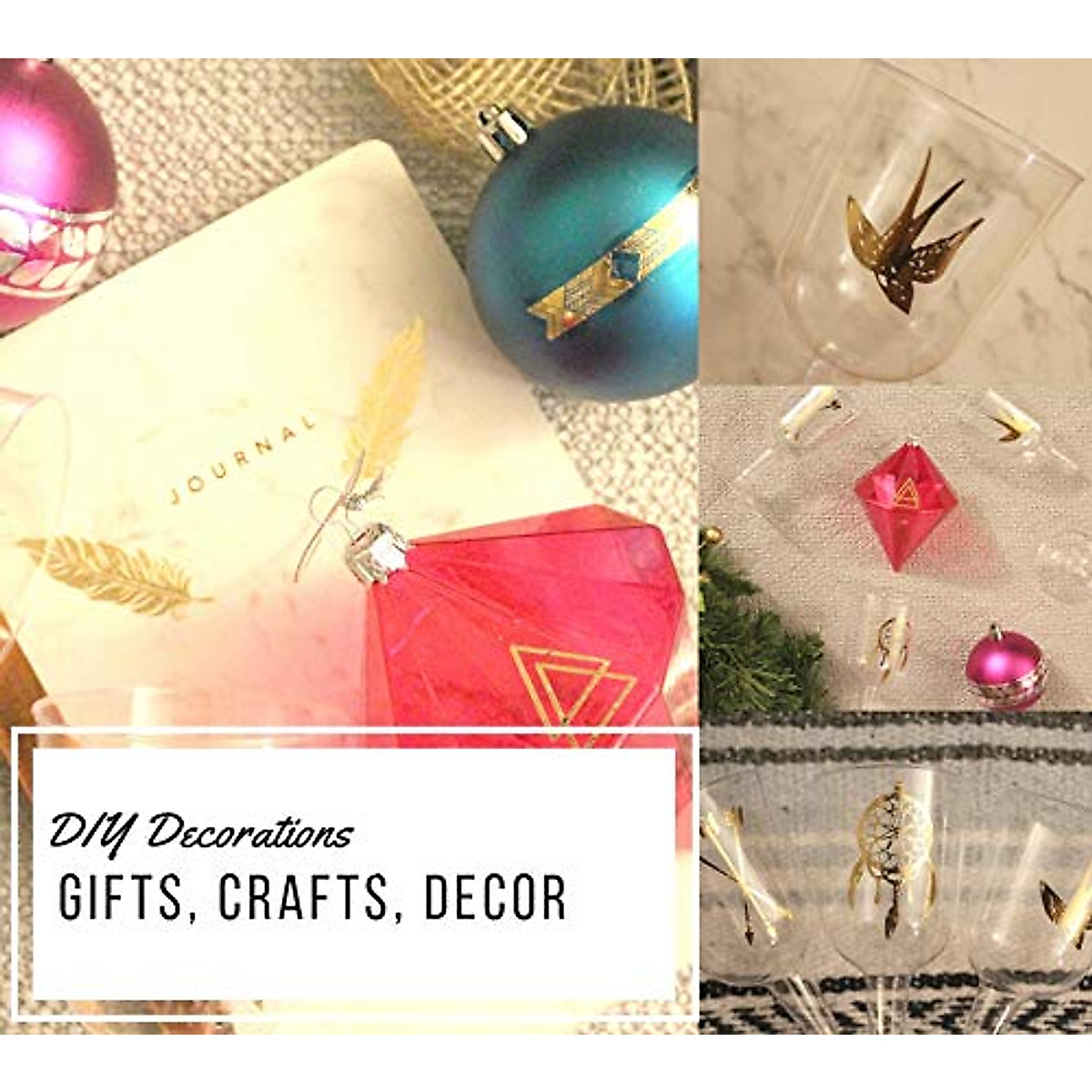 Terra Tattoos Gold Metallic Temporary Tats Geometric Henna Designs Waterproof Nontoxic Long Lasting Perfect for Beach, Festivals, & more! (Maya)