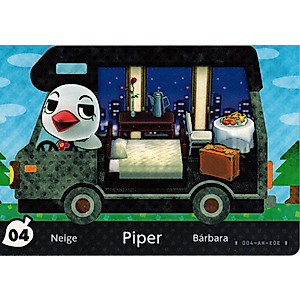 Nintendo New Leaf Animal Crossing Welcome Amiibo Card Piper 04/50 USA Version