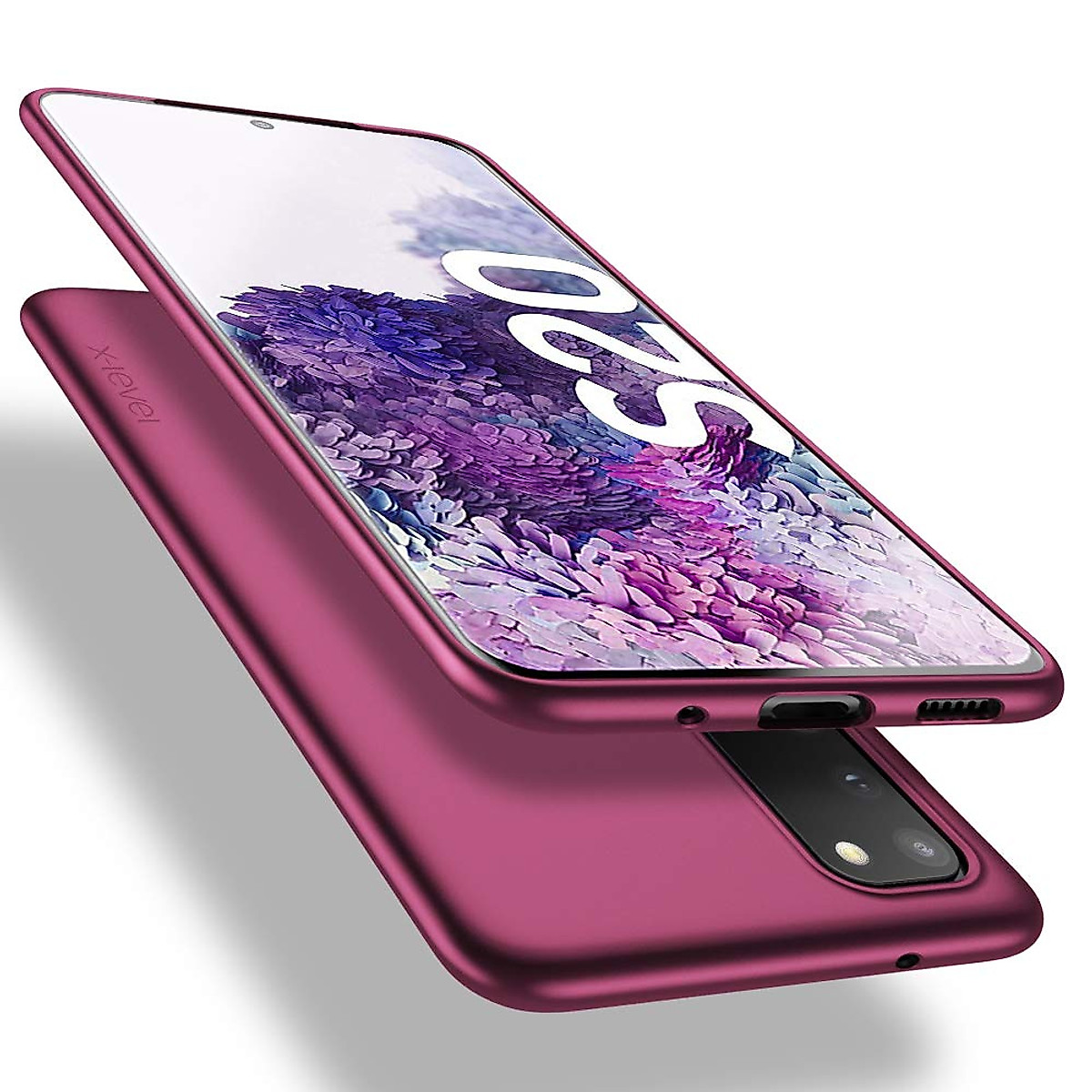 X-level Samsung Galaxy S20 Case/S20 5G Case Slim Fit Soft TPU Super Ultra-Thin [Guardian Series] S20 Phone Cover Matte Finish Coating Case Compatible Samsung S20-Wine red