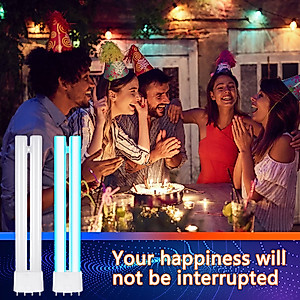 Bug Zapper Replacement Bulb 18W H Shaped Twin Tube Bulb Indoor Outdoor Bug Zapper Light Bulbs with 4 Pin Base (4)