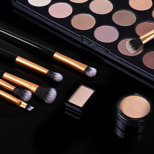 luumeiy Eye Makeup Brushes 5 Pieces Professional Eye Shadow Make-up Brush Set Applied with Eyeshadow palette, Concealer Liquid, Eyebrow powder (2021 Latest)