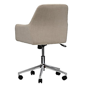 Alera ALEWS4251 Mid-Century Task Chair Supports Up to 275 lbs. 18.9 in. to 22.24 in. Seat Height - Cream
