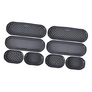 Temkin 8 pcs Nonstick Baking Silicone Toast Accessory Hot Bakeware Bun Reusable Molds Dog Non-Stick Oven Pan Loaf Bread Tray Kitchen Cake for Multi-Function Pans Heat-Resistant Pan
