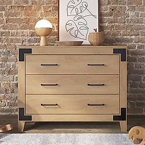 Child Craft Lucas Crib and Dresser Nursery Set, 2-Piece, Includes 4-in-1 Convertible Crib and 3-Drawer Dresser, Grows with Your Baby (Nutmeg)