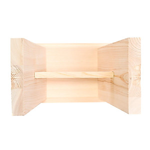 194121 Wooden Bath Chair, Height 9.1 inches (23 cm), Cypress, Made in Japan