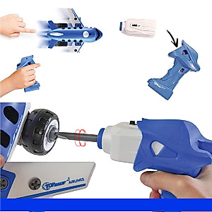 Electric Drill Airplane Take Apart Toy | Convert to Remote Control | Easter Gift for Boys 3-7 | Build Realistic Plane for Toddlers | Assembly Set with Screwdriver | Kids' Aeroplane Toy