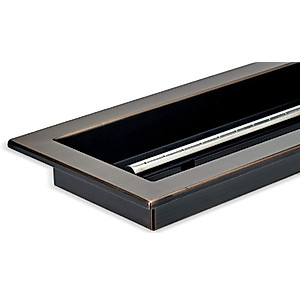 72"x 6" Linear Channel Oil Rubbed Bronze Drop-in Pan with Spark Ignition Kit - Natural Gas